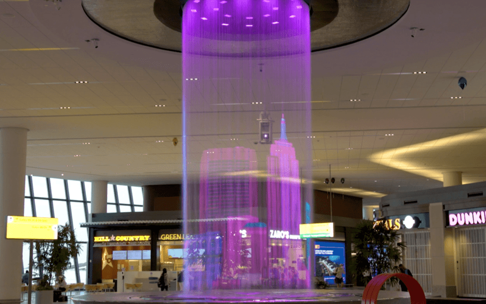 State of the Art Water Feature Unveiled in Terminal B's New Arrivals ...